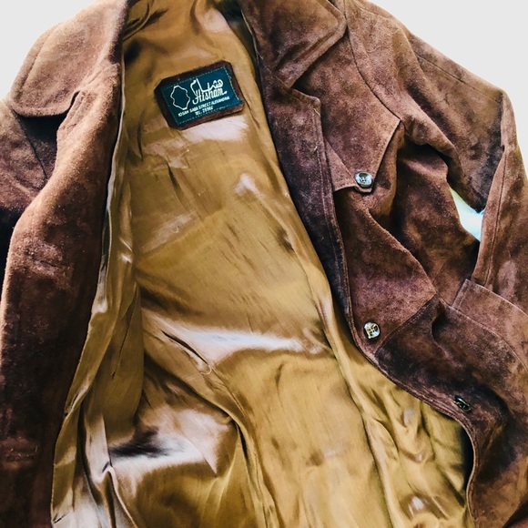 Vintage | Jackets & Coats | Vintage 6s Long Brown Leather Rawhide Coat ...